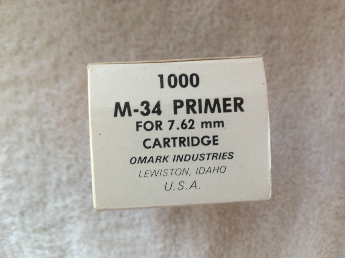 Omark Industries M-34 Primer For 7.62 Mm Cartridge Large Military Rifle ...