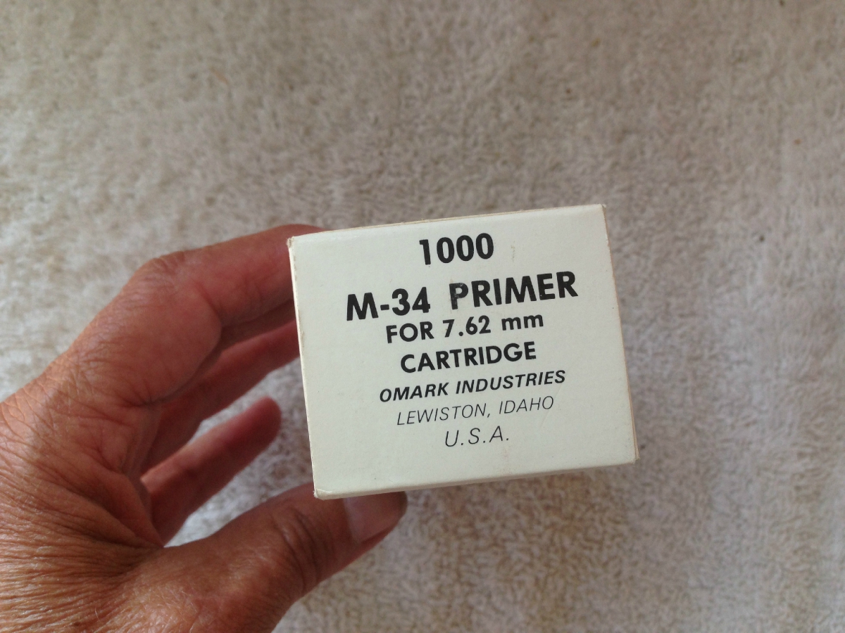 Omark Industries M-34 Primer For 7.62 Mm Cartridge Large Military Rifle ...