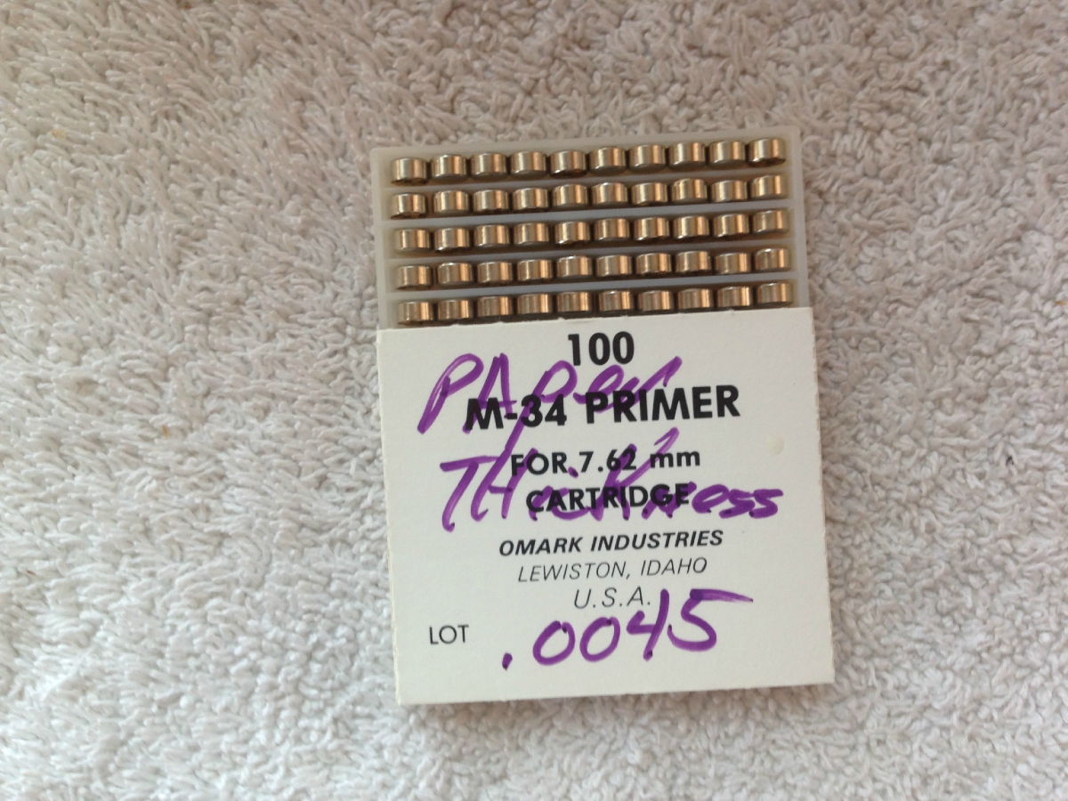 Omark Industries M-34 Primer For 7.62 Mm Cartridge Large Military Rifle ...