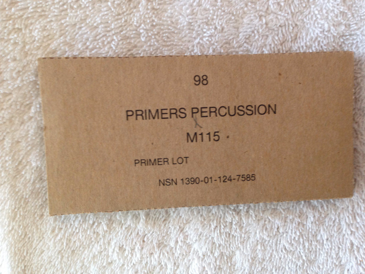 Cci Ammunition M115 Primers Percussion 20mm And 25mm 98 Count / 926-0 ...