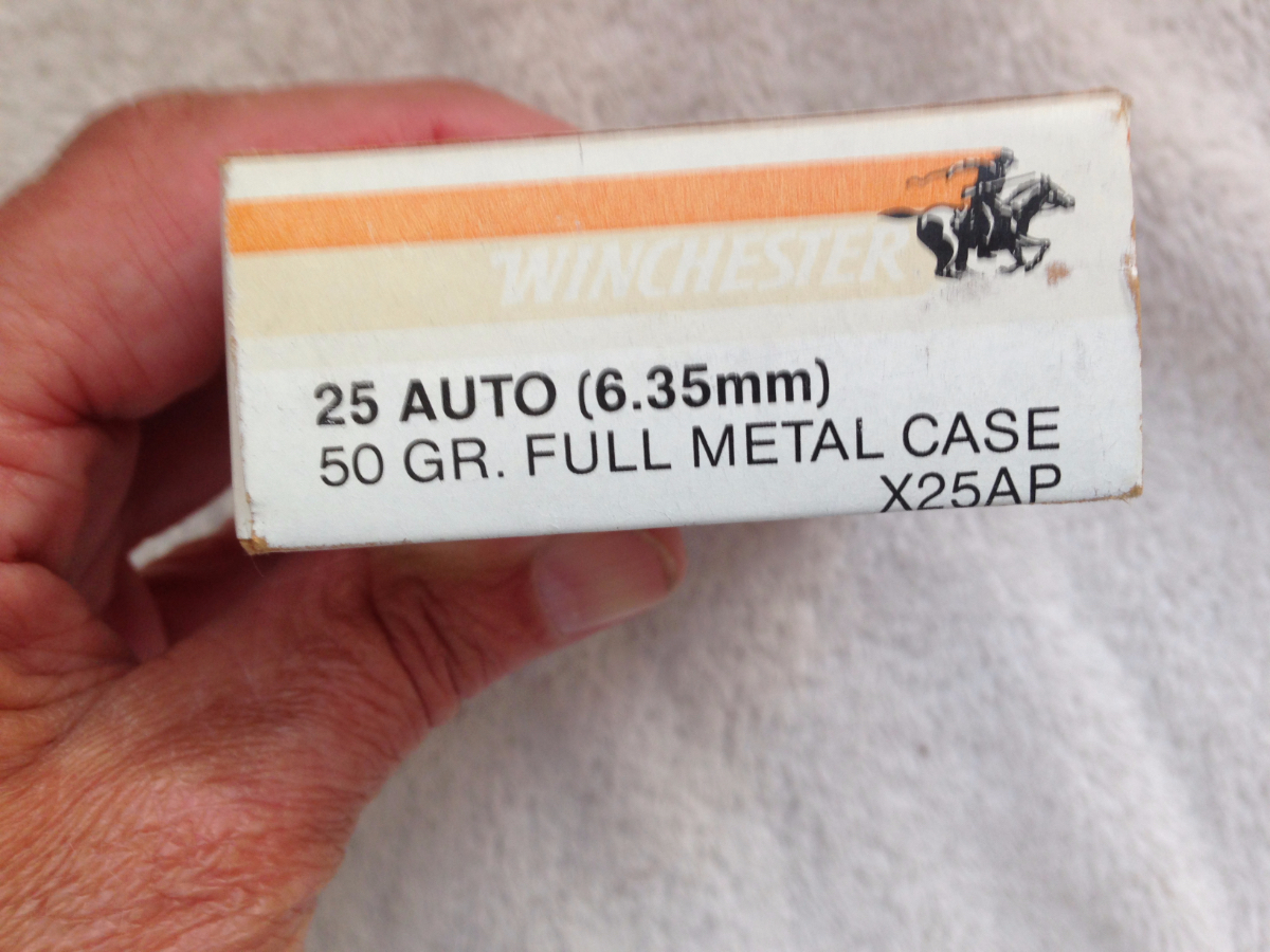 WINCHESTER 25 AUTO (6.35mm) 50 GRAIN FULL METAL CASE X25AP SUPER-X ...