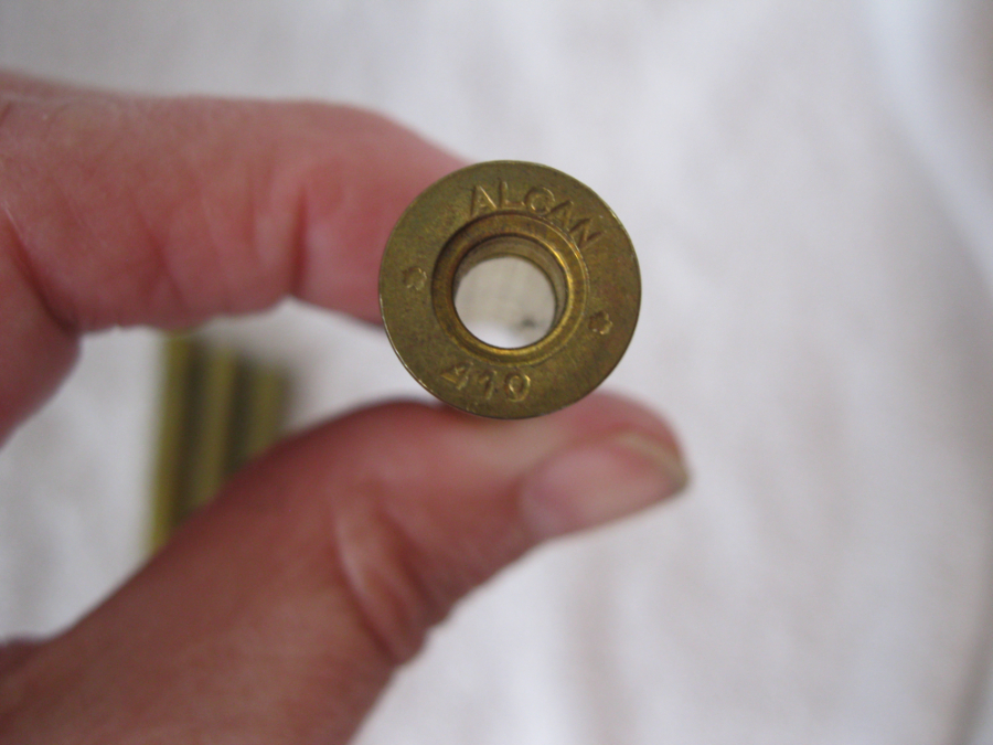 ALCAN 410 2 1/2 INCH BRASS CARTRIDGE CASES NEW USE BATTERY CUP PRIMERS ...