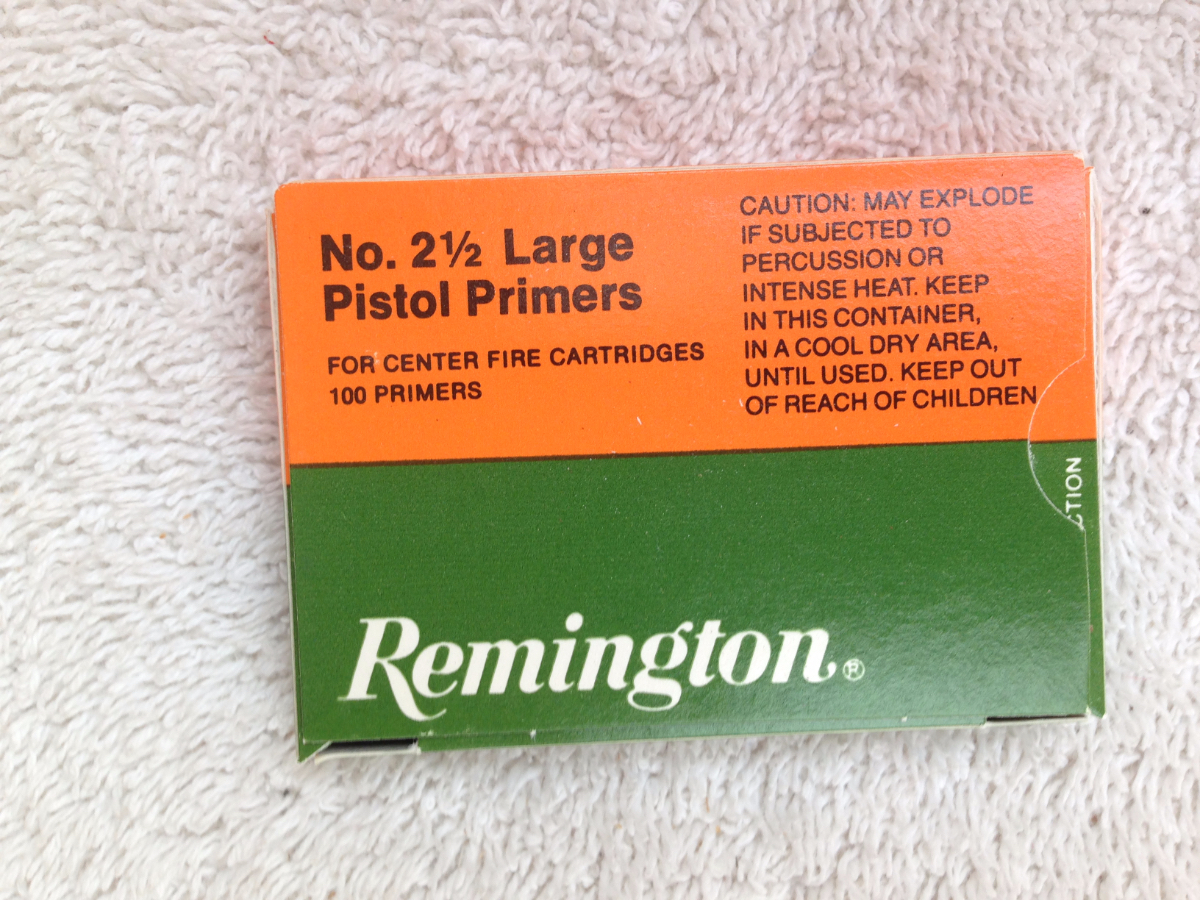 Remington No. 2 1/2 Large Pistol Primers 800 Count For Center Fire ...