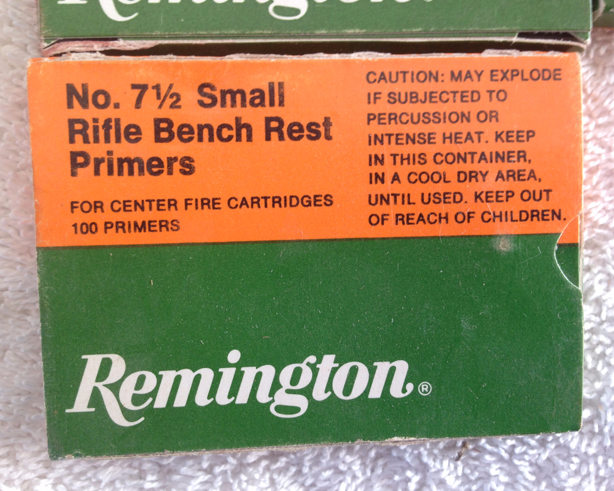 Remington No. 7 1/2 Small Rifle Bench Rest Primers 490 Count / 1202-0 ...