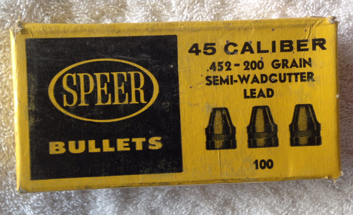 Speer 45 Caliber .452 200 Grain Semi-Wadcutter Lead Bullets 50 Count ...