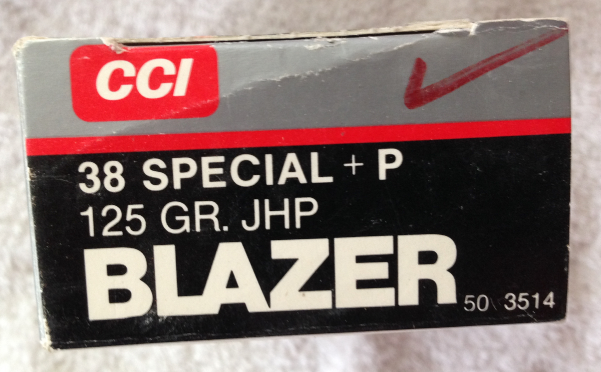 CCI Ammunition CCI BLAZER .38 SPECIAL +P 125 GRAIN JHP JACKETED HOLLOW POINT AMMUNITION AMMO 20 ...