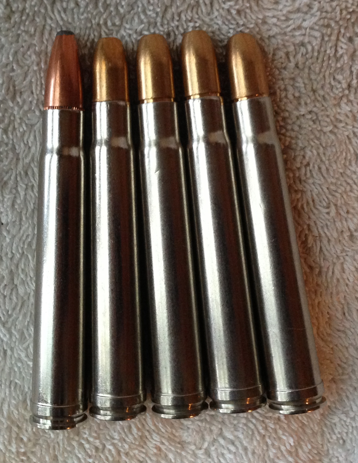 Speer 375 H&H Magnum 4 300 & 1 285 Grain Grand Slam Nickel-Plated Cases ...