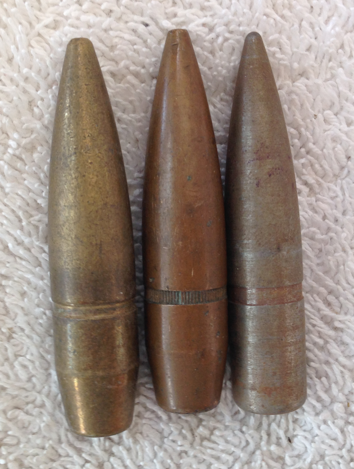 50 Caliber Bmg Browning Machine Gun Bullets 2 Boat Tail 1 Core 3 Count ...