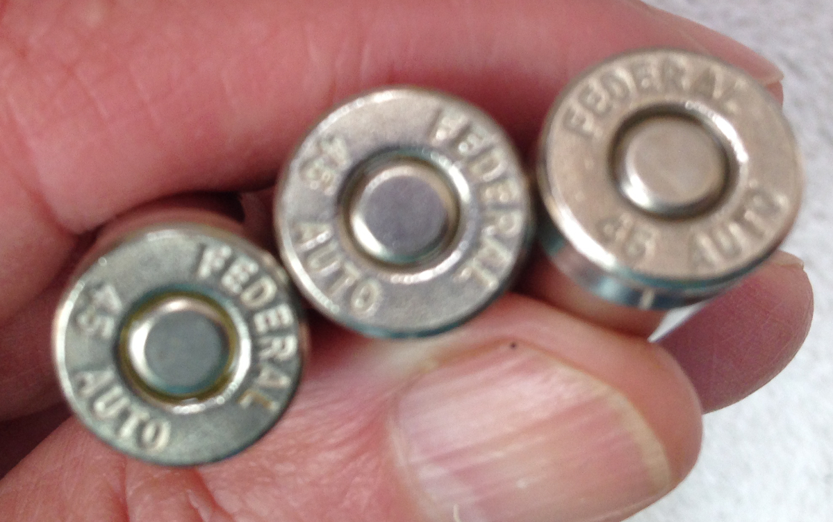 .45 Auto Primed Nickel-Plated Brass Cartridge Cases Federal 20 Count ...