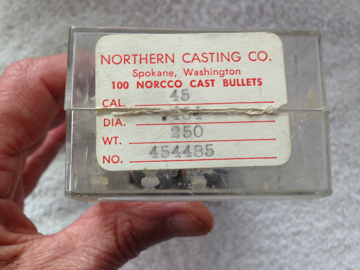 45 CALIBER .454 250 GRAIN LEAD BULLETS WITH GAS CHECKS NORTHERN CASTING ...