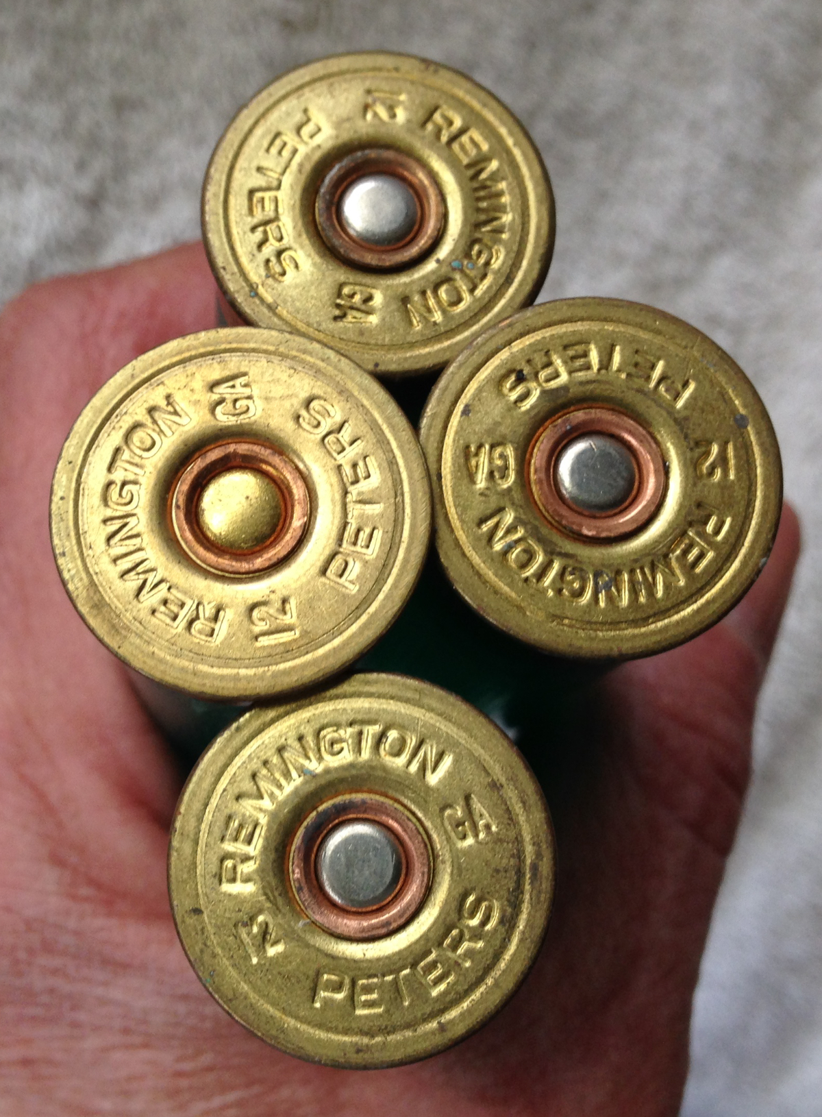 Remington-Peters 12 Gauge New Primed Shotgun Shell Hulls Green Ribbed ...