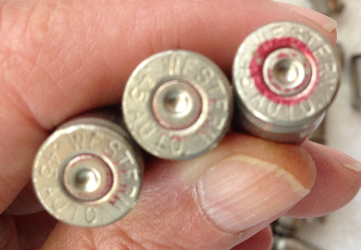 Western Cartridge Company Western 45 Auto Nickel-Plated Once-Fired ...