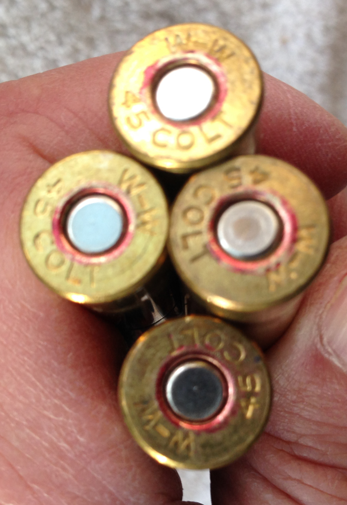 Winchester-Western .45 Long Colt Shotshells 7 1/2 4 Count / 0327-1 .45 ...