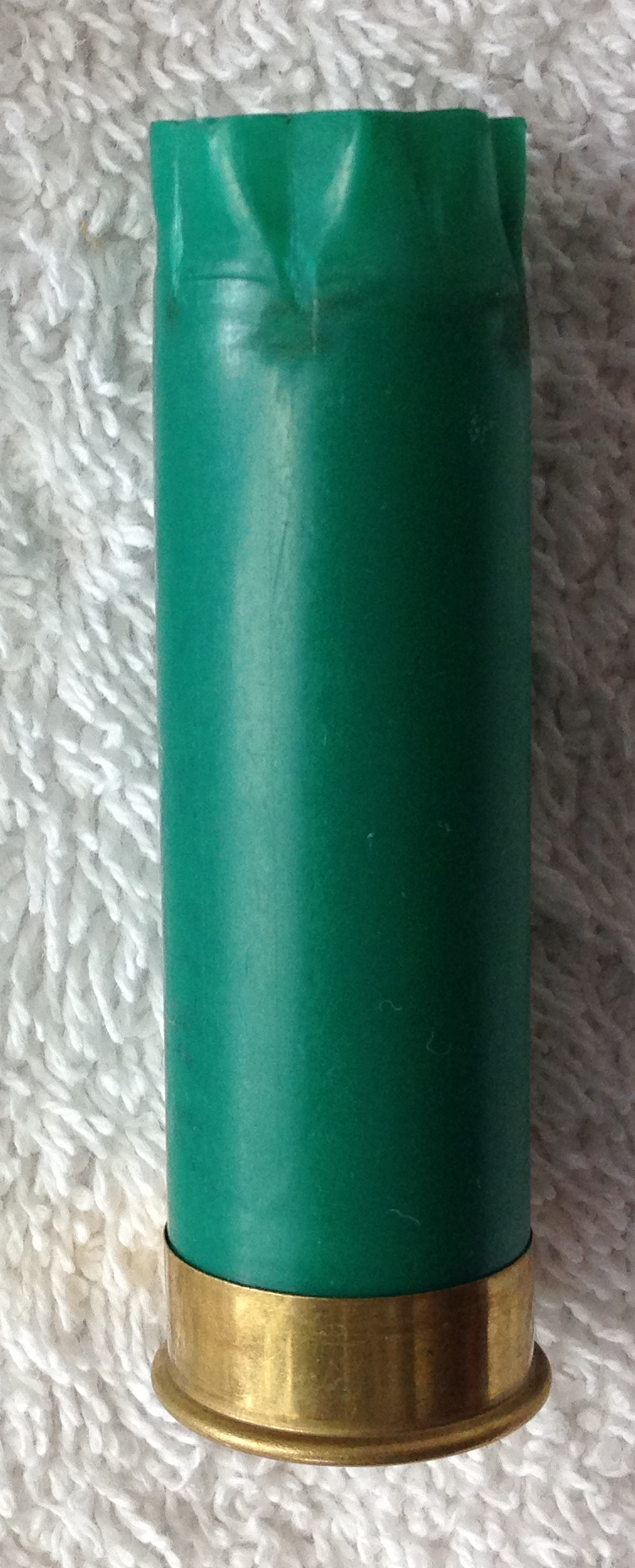 REMINGTON-PETERS 12 GAUGE FIRED SHOTGUN SHELL HULL SMOOTH GREEN PLASTIC ...