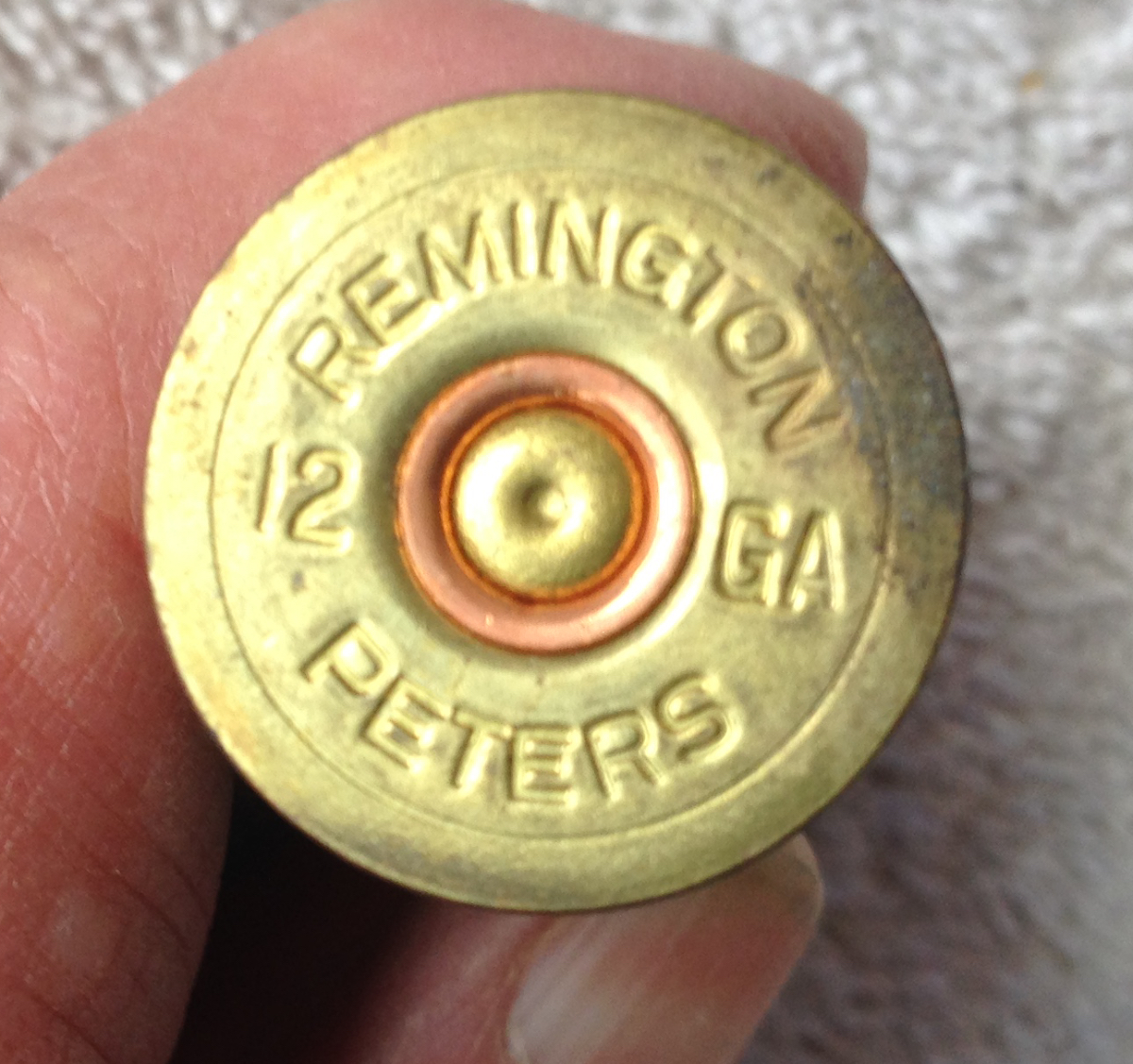 Remington-Peters 12 Gauge Green Plastic Ribbed Shotgun Shell Hull Fired ...