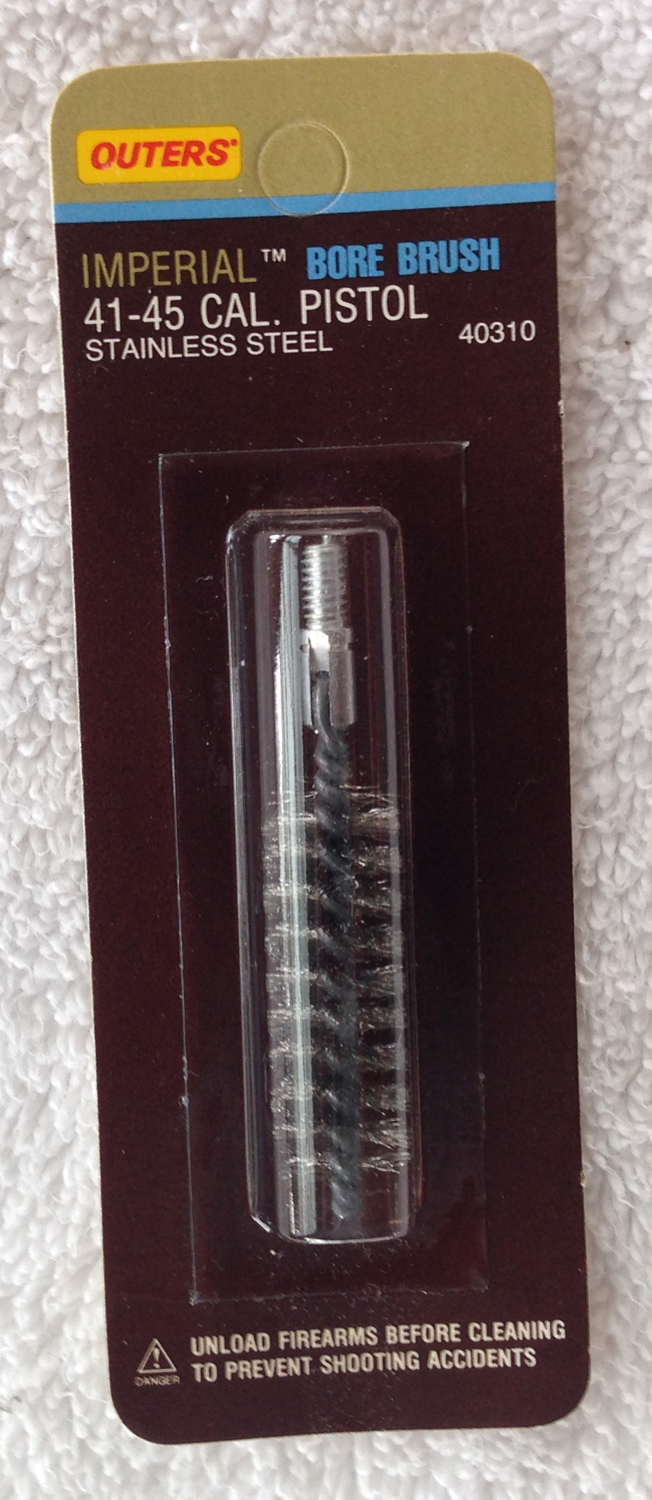 41 - 45 Caliber Pistol Stainless Steel Cleaning Bore Brush 40310 Outers ...