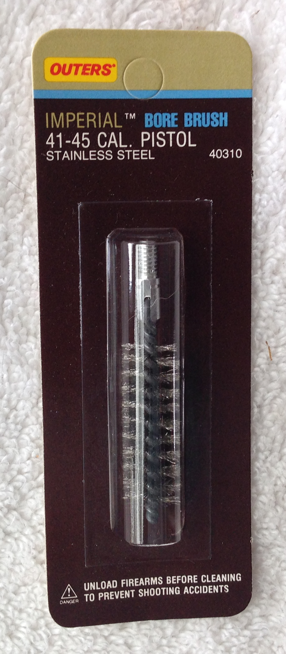 41 - 45 Caliber Pistol Stainless Steel Cleaning Bore Brush 40310 Outers ...