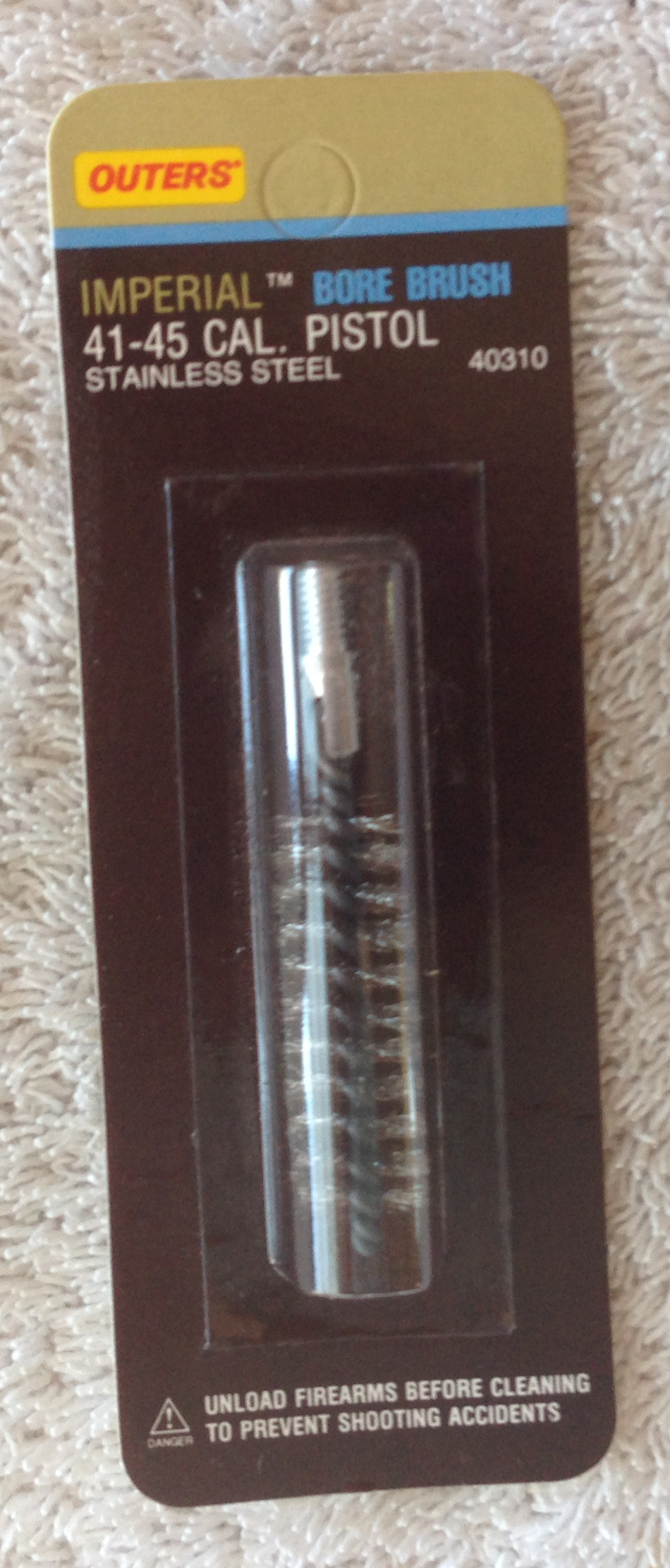 41 - 45 Caliber Pistol Stainless Steel Cleaning Bore Brush 40310 Outers ...