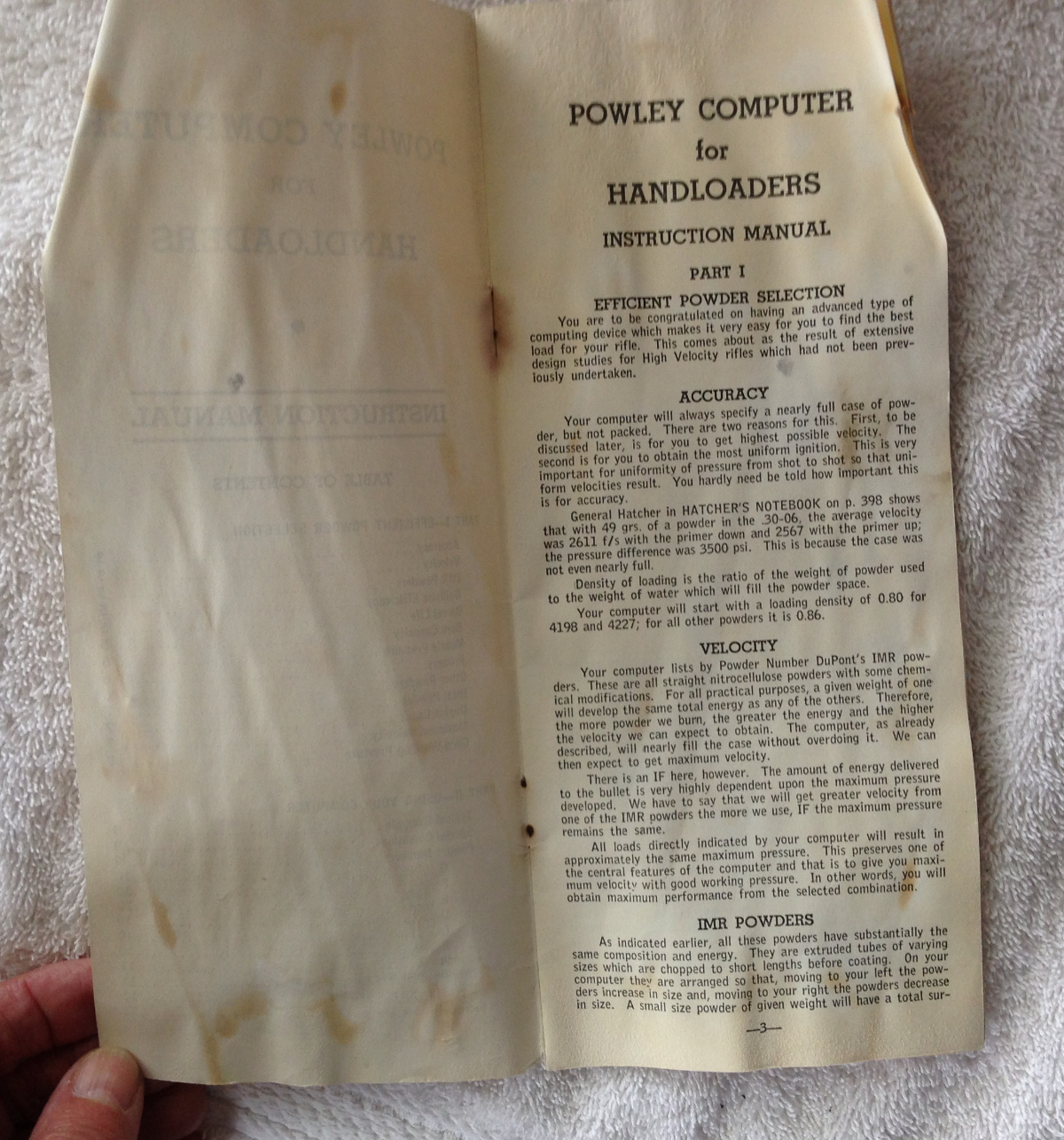 Powley Computer For Handloaders & Instruction Manual 1962 Perrygraf ...