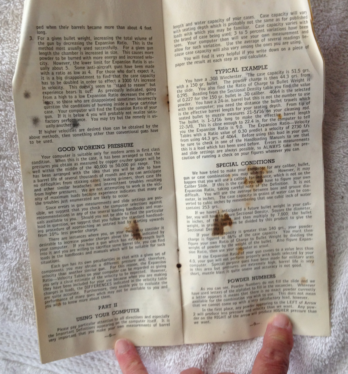 Powley Computer For Handloaders & Instruction Manual 1962 Perrygraf ...