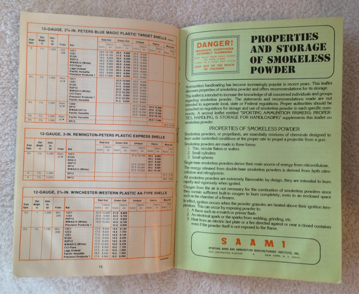 Reloaders` Guide For Hercules Smokeless Powders January 1978 / 0103-2 ...