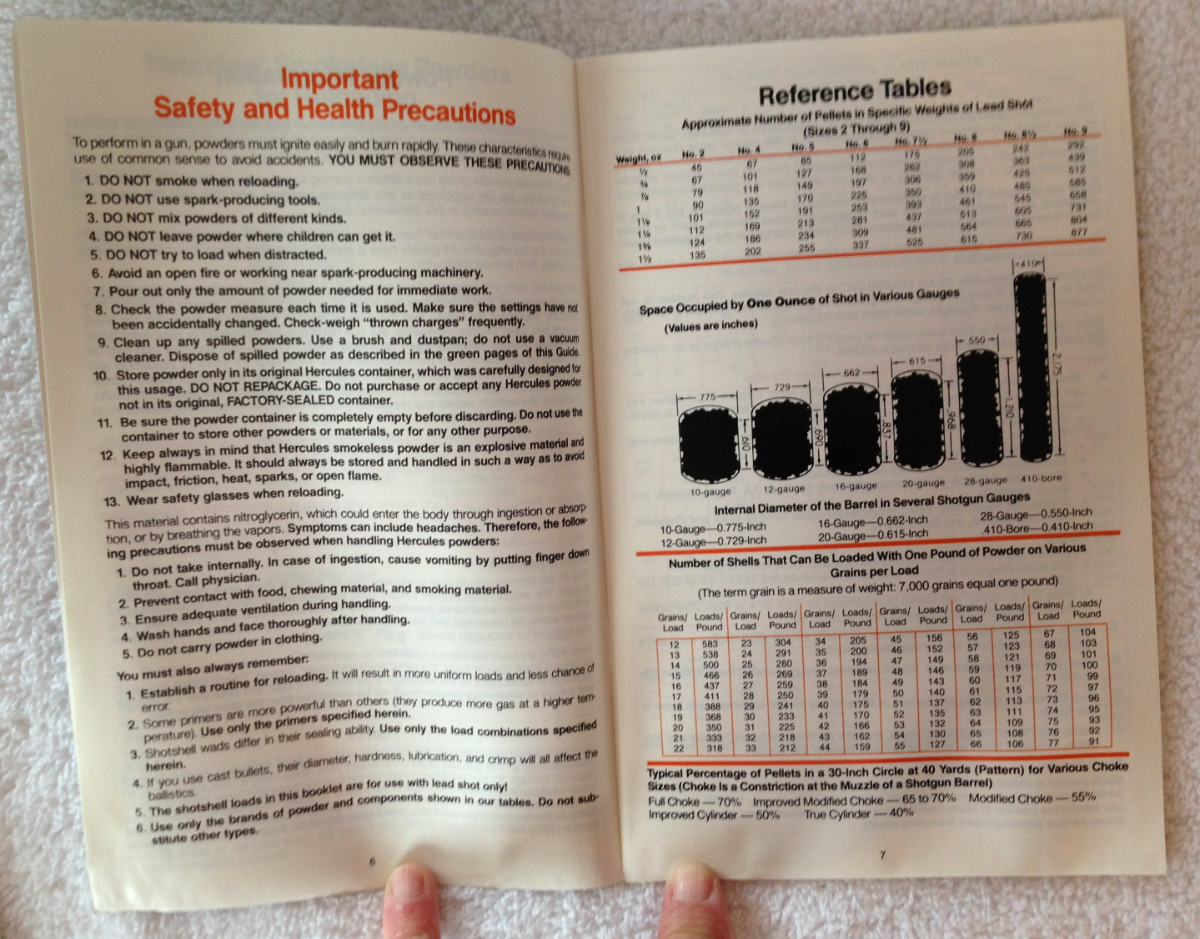 Reloaders` Guide For Hercules Smokeless Powders Book 1990 52 Pages ...