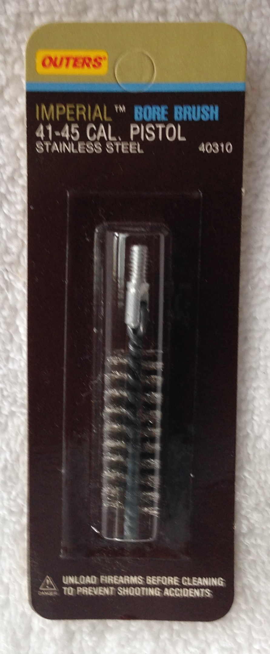 41 - 45 Caliber Pistol Stainless Steel Cleaning Bore Brush 40310 Outers ...