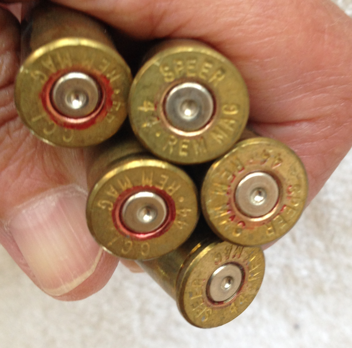 SPEER .44 REM. MAG. REMINGTON MAGNUM ONCE-FIRED BRASS CARTRIDGE CASES ...