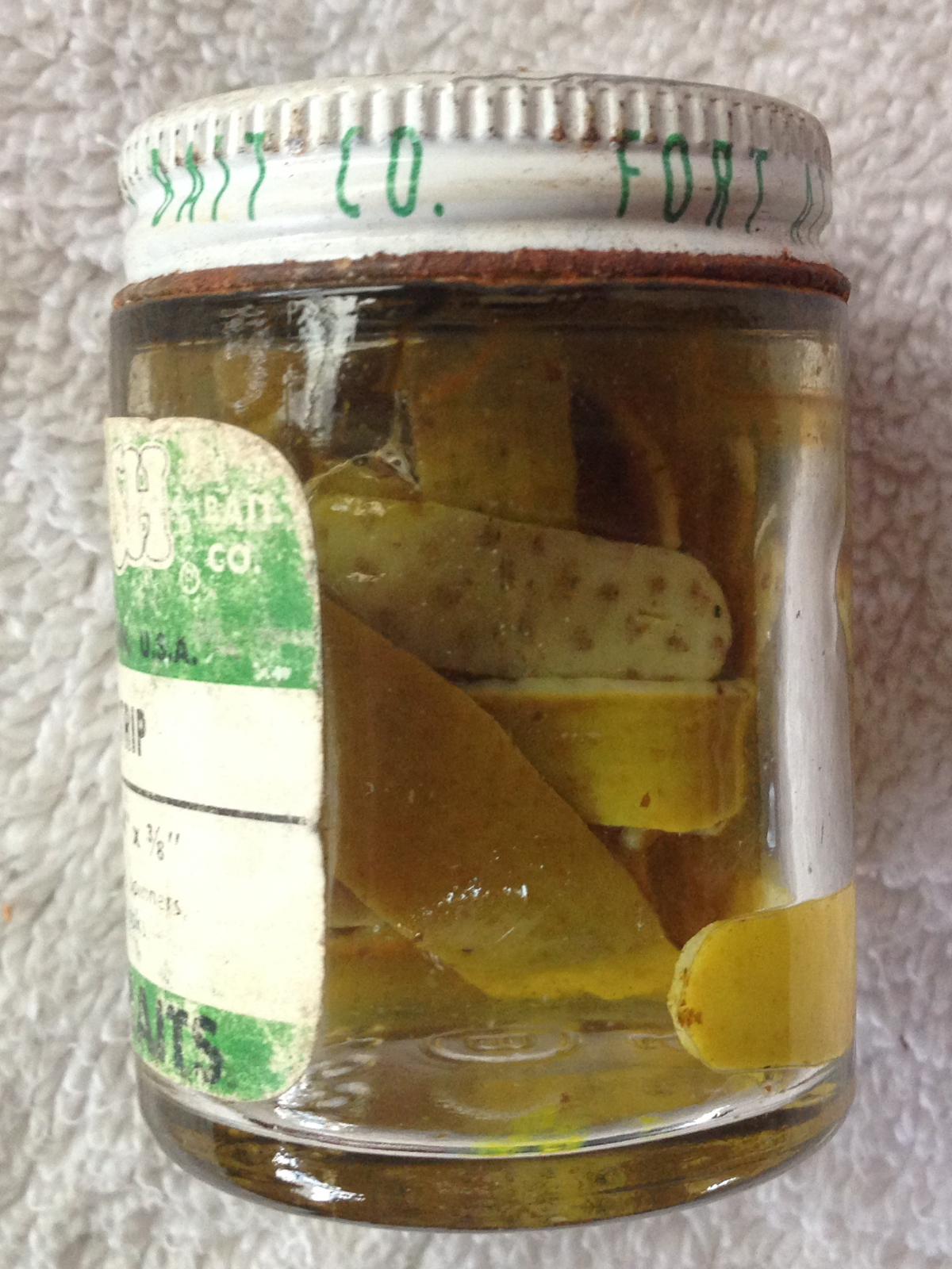 Uncle Josh Pork Rind Baits No. 50 Bass Strip Vintage Fort Atkinson ...