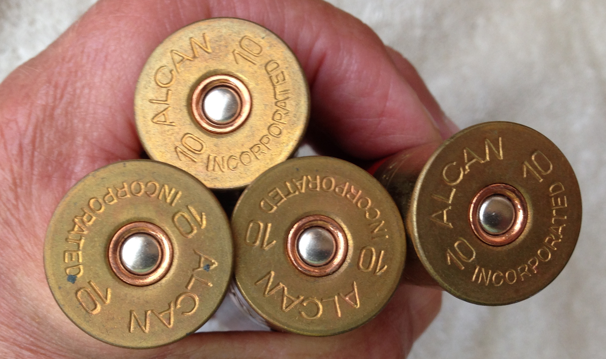 ALCAN 10 GAUGE BLACK POWDER 3 3/4 - 1 1/4 - 4 SHOTGUN AMMUNITION 2 7/8 ...