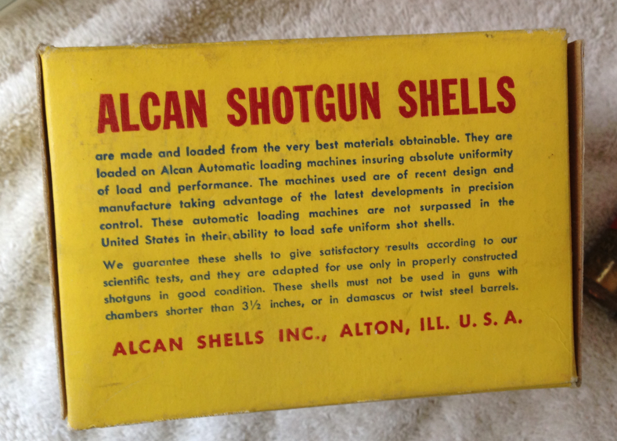 Alcan 10 Gauge Black Powder 3 3/4 - 1 1/4 - 4 Shotgun Ammunition 2 7/8 ...