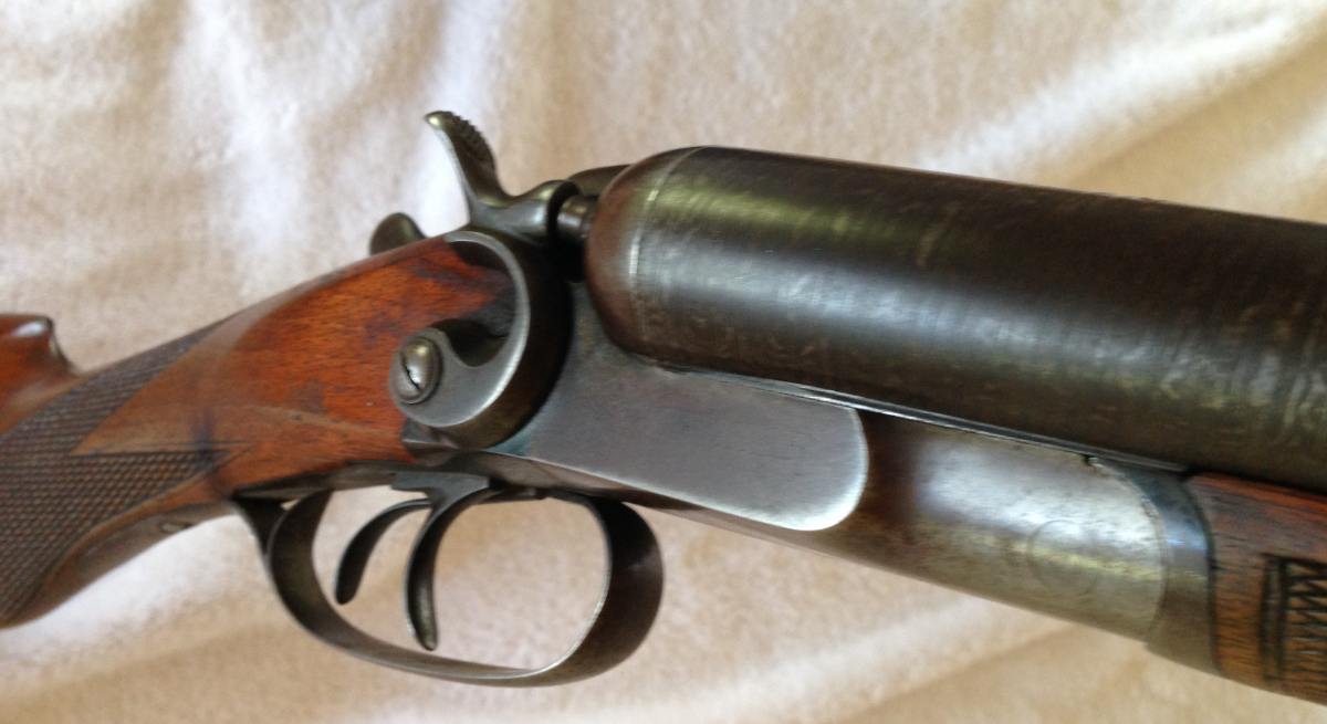 NEW BAKER 10 GAUGE DOUBLE BARREL SHOTGUN SIDE BY SIDE DAMASCUS STEEL ...