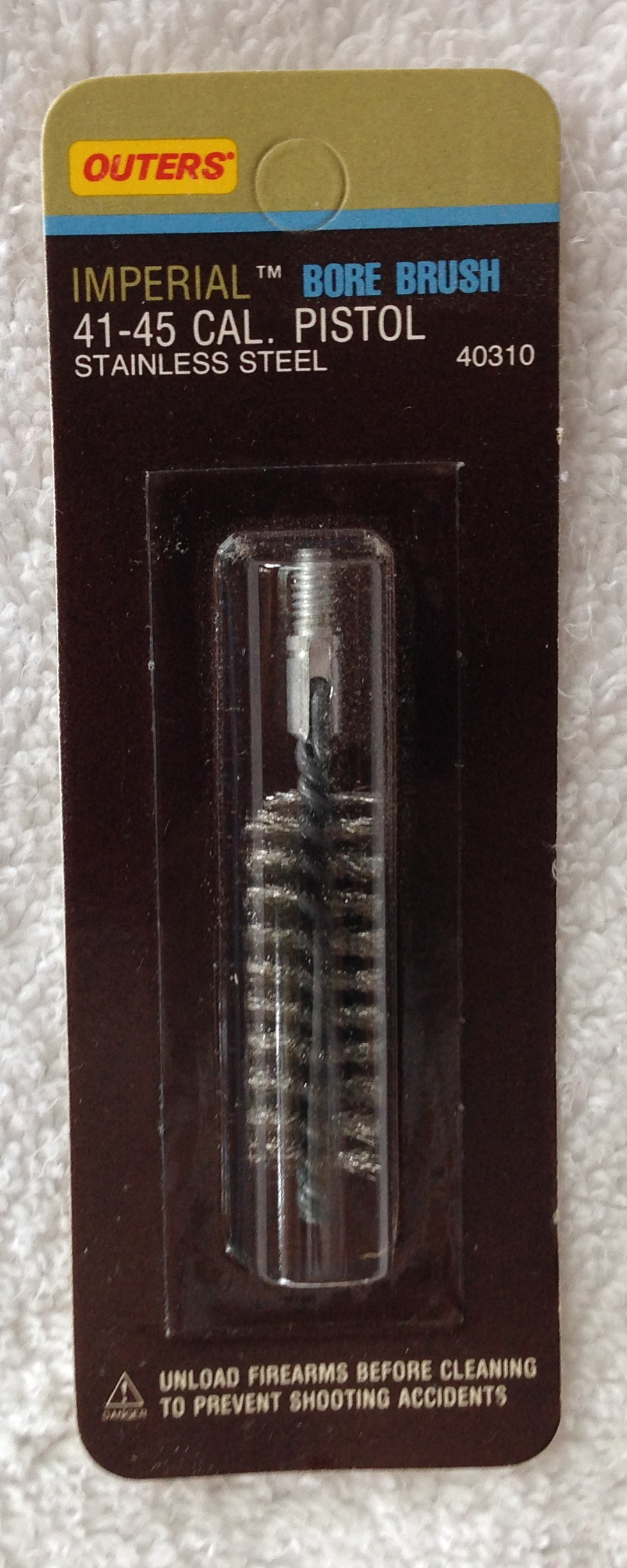 41 - 45 Caliber Pistol Stainless Steel Cleaning Bore Brush 40310 Outers ...
