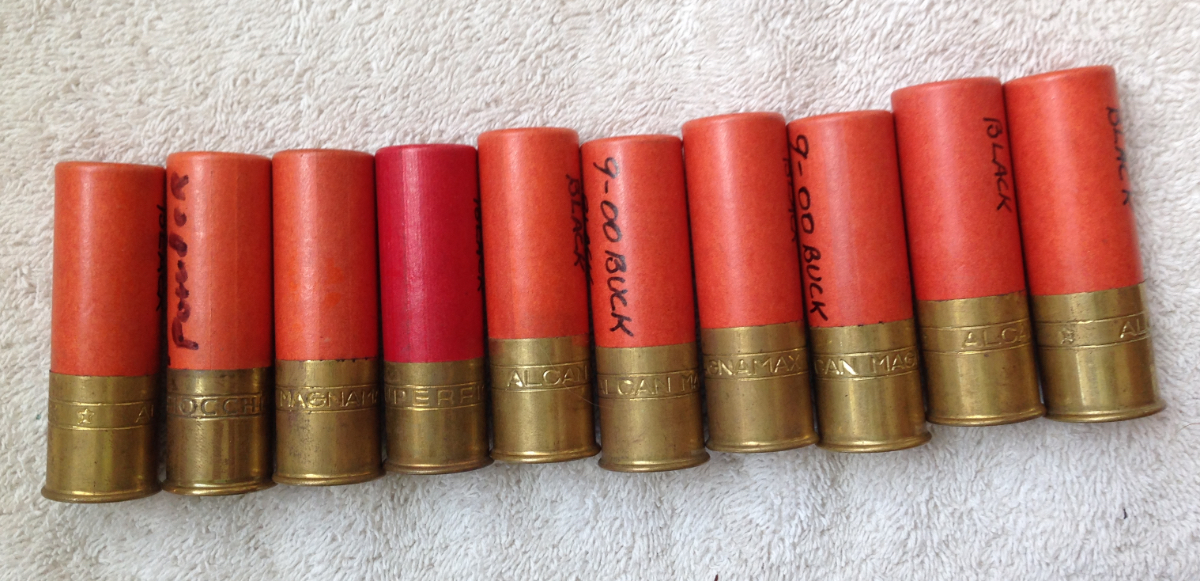 ALCAN 10 GAUGE BLACK POWDER 00 BUCK LOADED WITH 9 PELLETS EACH 3 1/4 ...