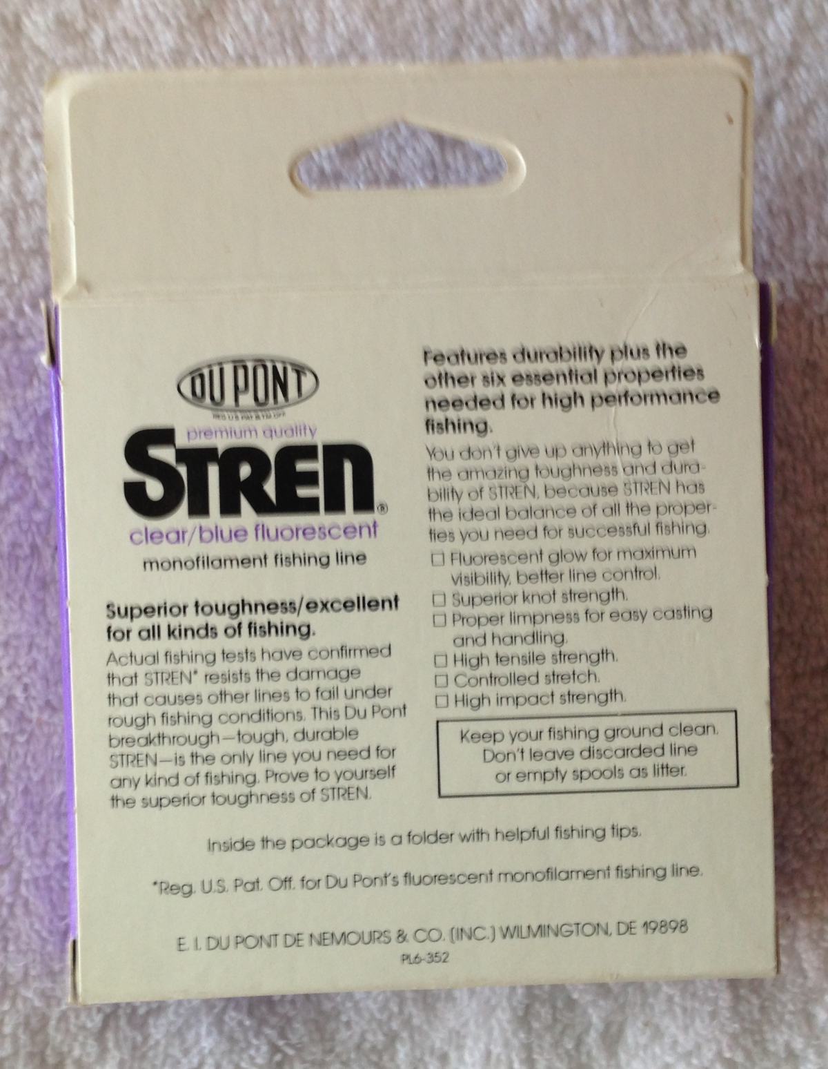 DUPONT STREN CLEAR / BLUE FLUORESCENT MONOFILAMENT FISHING LINE 8 LB ...