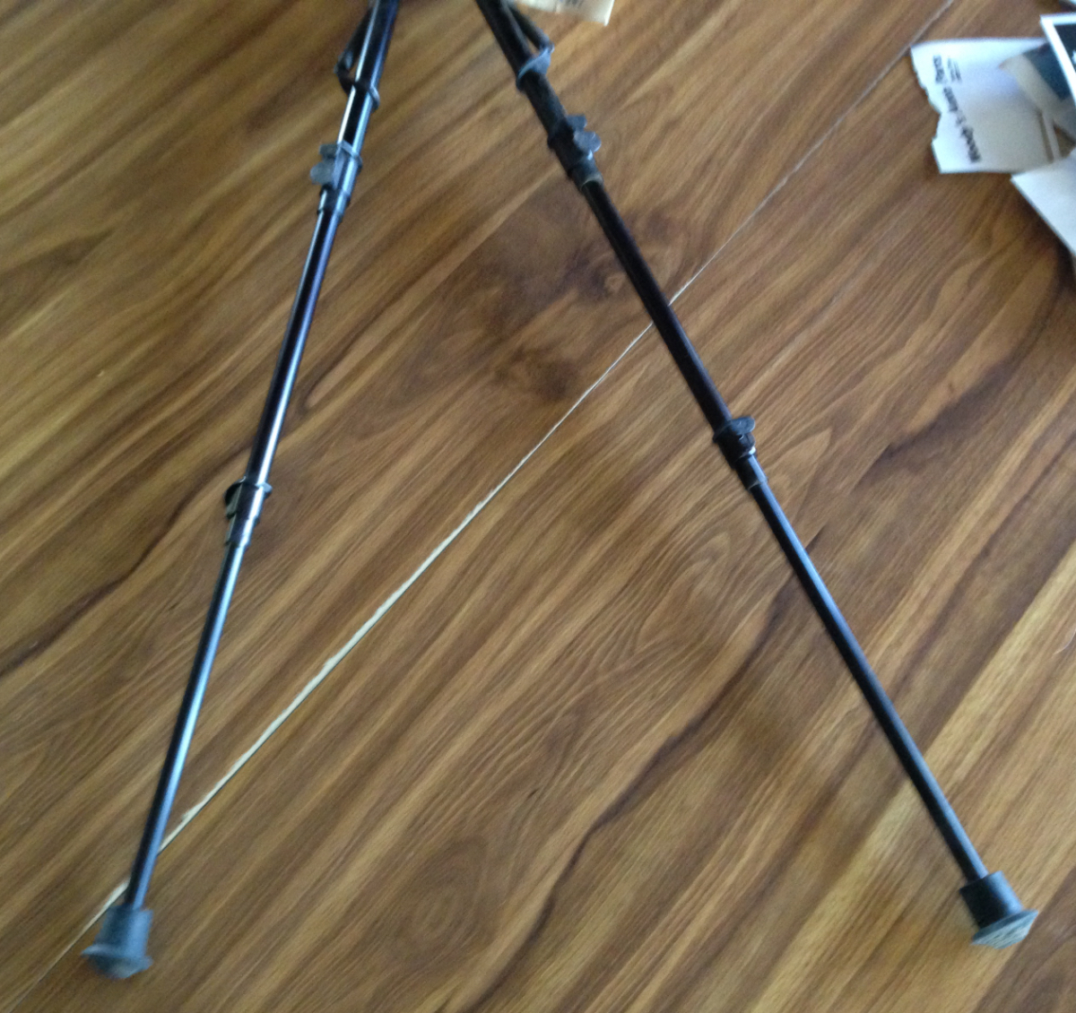 Harris Bi-Pod Used Tiltable Pivot Spring Return Function Black Steel ...