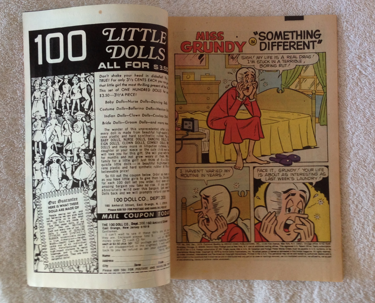 PEP COMIC BOOK NO. 356 06964 DEC 1979 ARCHIE SERIES MISS GRUNDY MOOSE ...