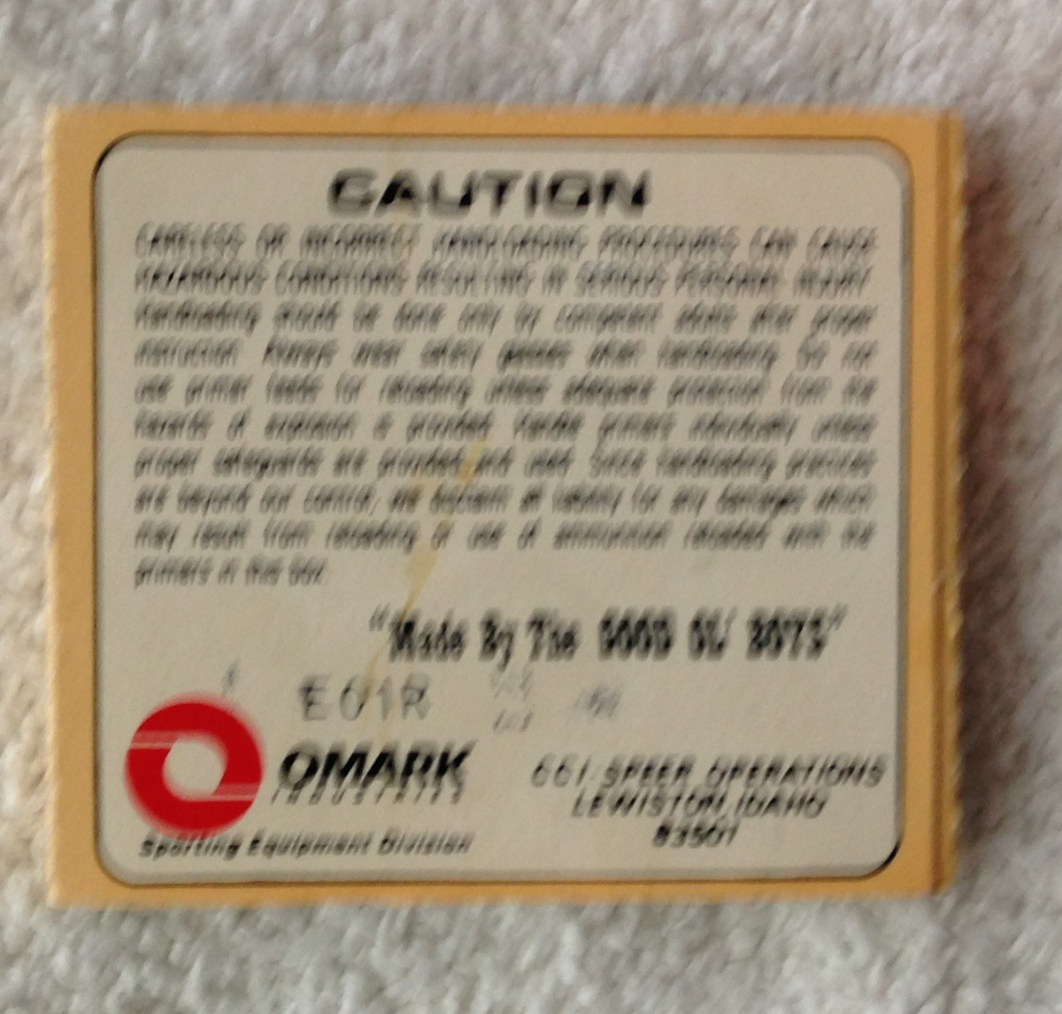 Omark Industries Cci 200 Large Rifle Primers 0011 100 Count / 0522-3 ...