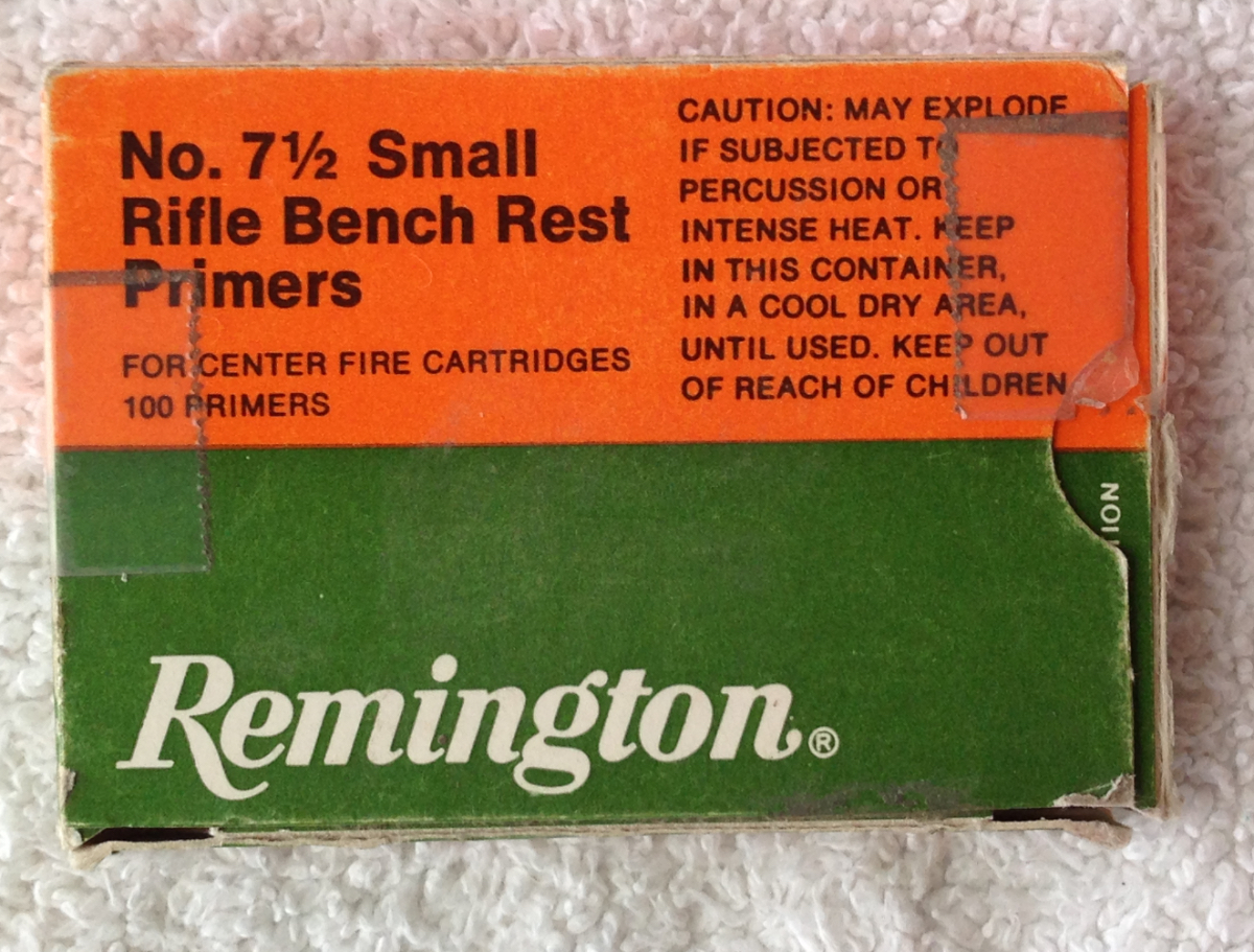 Remington No. 7 1/2 Small Rifle Bench Rest Primers 100 Count / 0522-3 ...