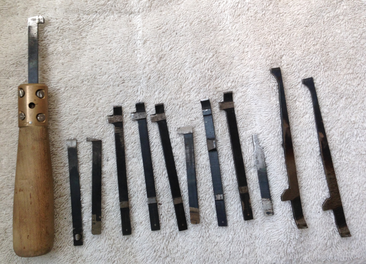 Rifle Inletting Tool 13 Pieces Wood Handle Vintage / 0802-2 For Sale at ...