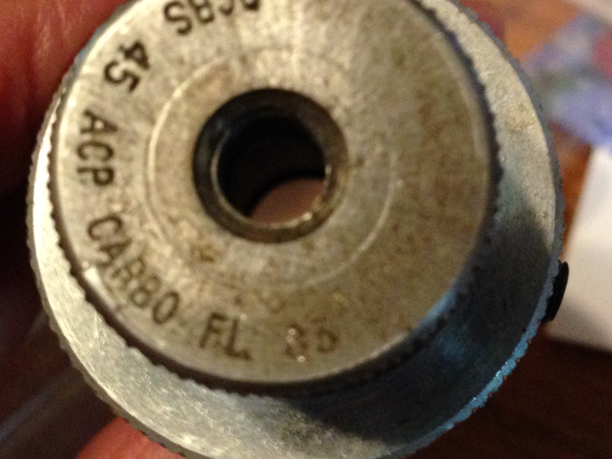 RCBS .45 ACP CARBO FL 35 DIE - RELOADING TOOL / EQUIPMENT / 0602-3 ...