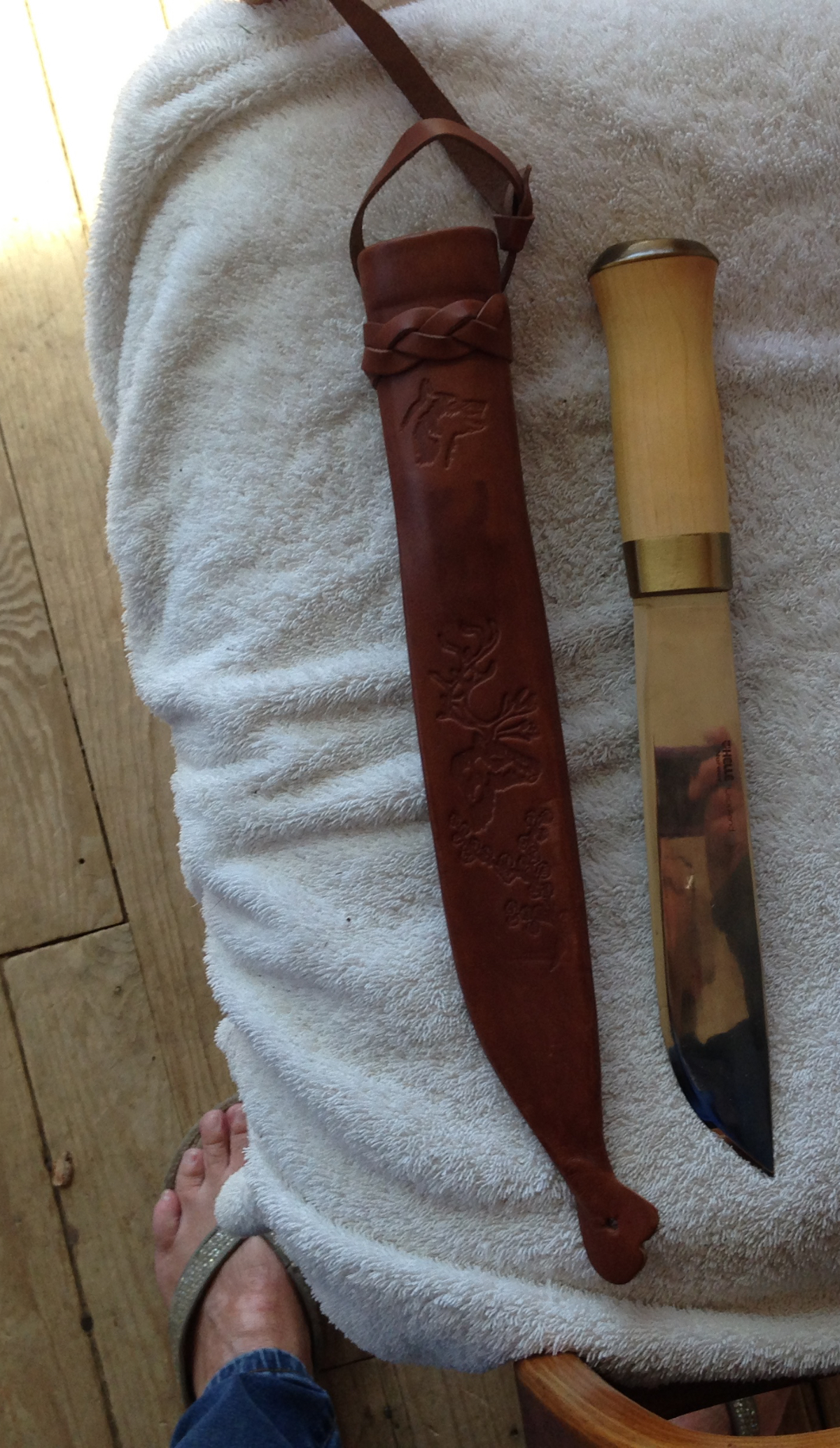 Helli Lappland Helle Lappland Norway Knife With Sheath Embossed With A ...