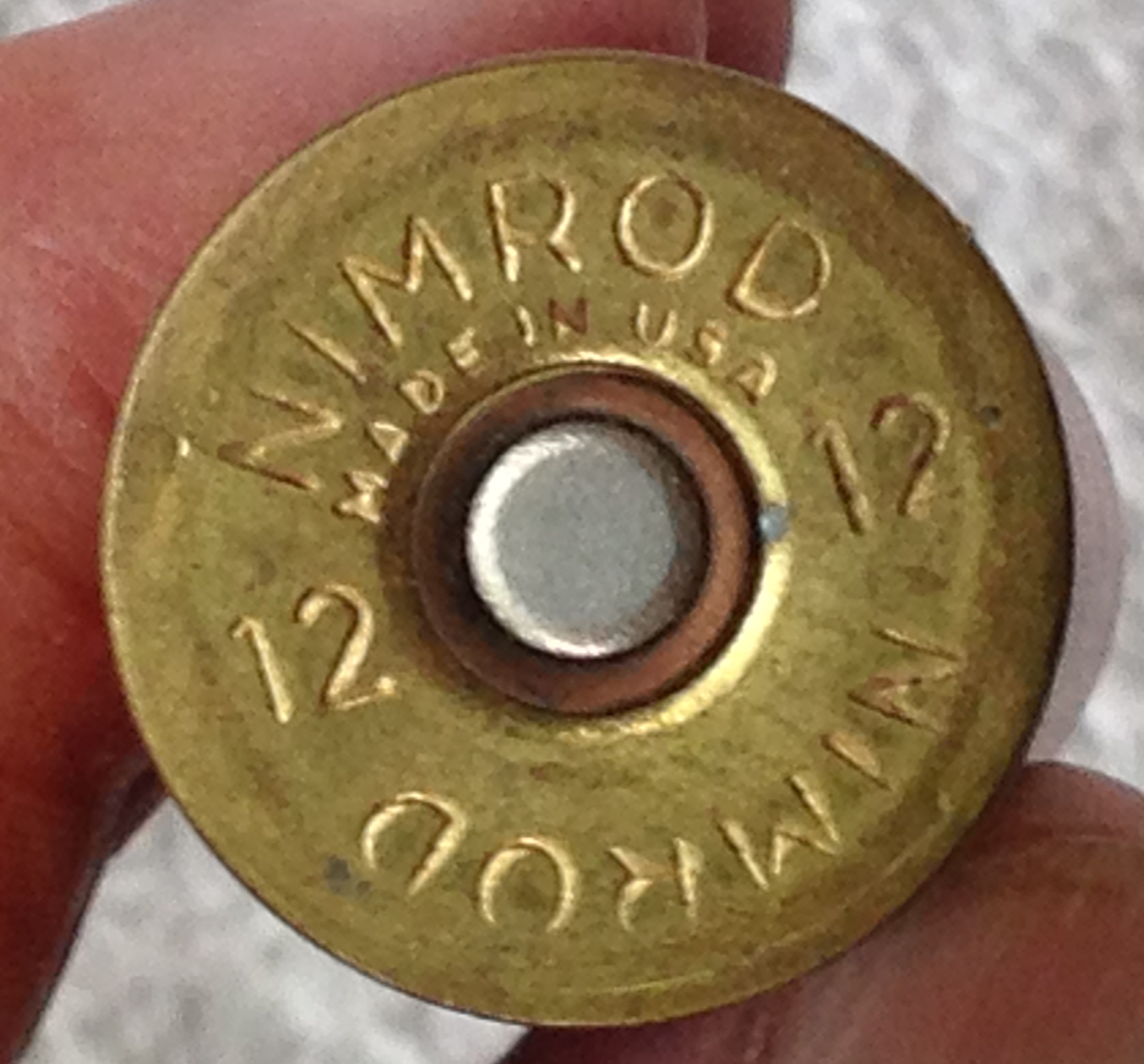 NIMROD 12 GAUGE SHOTGUN SHELL SHOTSHELL RED PAPER HULL MADE IN U. S. A. / 0717-3 17300003 ...