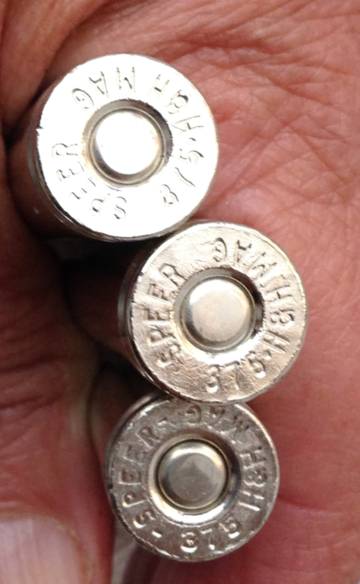 Speer .375 H&H MAG AMMO AMMUNITION IN NICKEL-PLATED CARTRIDGE CASES ...