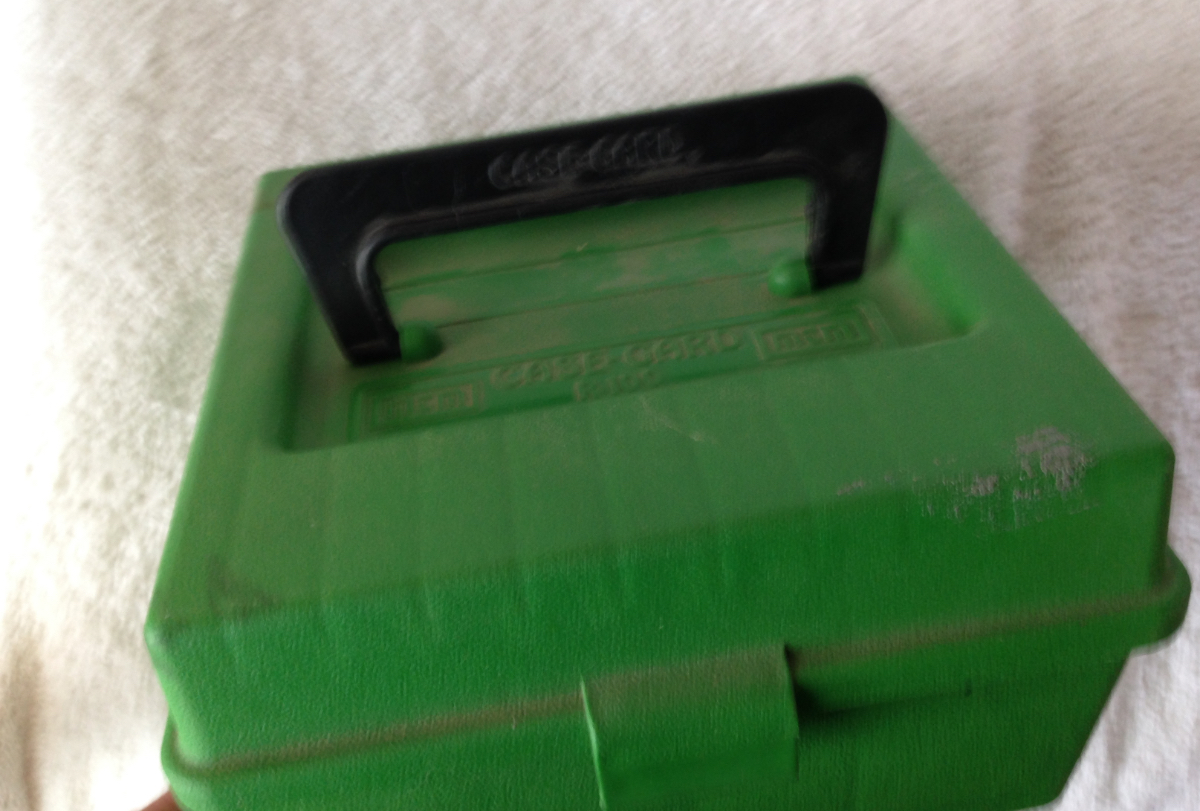 Mtm Case-Gard R 100 R100 Ammo Box Green Used With Black Handle Holds ...