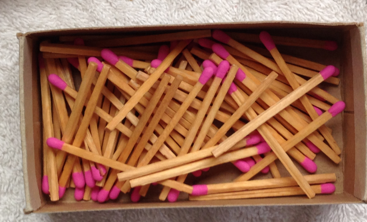 Fire Chief Kitchen Safety Wooden Matches Vintage 71 Count Pink Heads ...