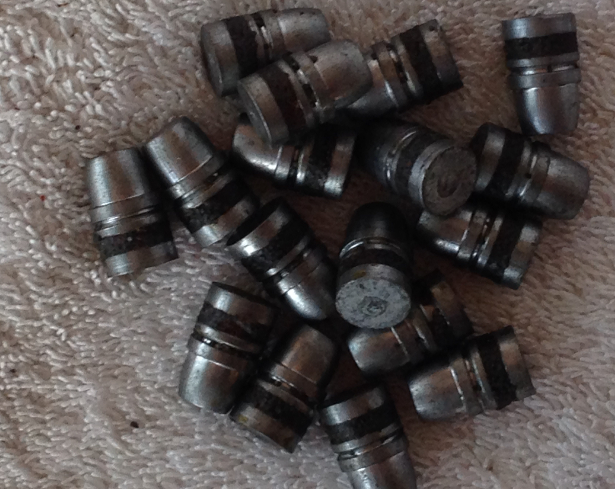 .45 Caliber .452" 250 Grain Cast Semi-Wadcutter Bullets 17 Count Lead ...