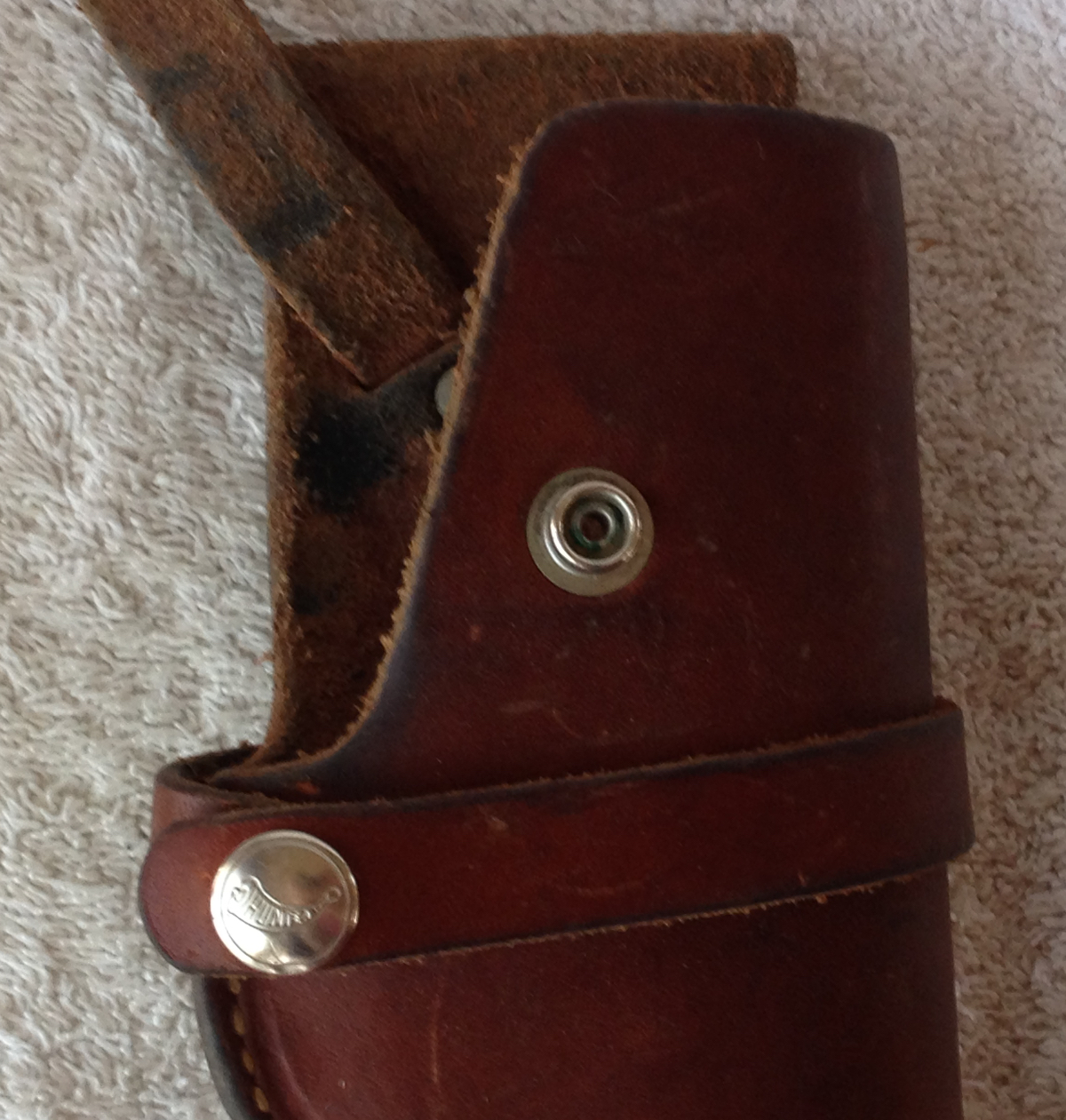 Hunter Leather Holster 1100 5 Belt Slide Rivets Snaps / 0607-3 For Sale ...