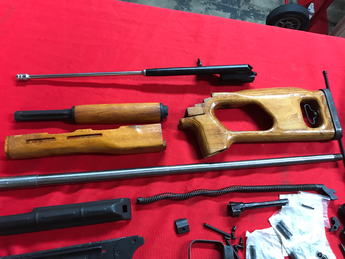 Romanian Fpk Dragunov Psl Receiver & Parts Kit W/ Scope & 2 Mags For ...
