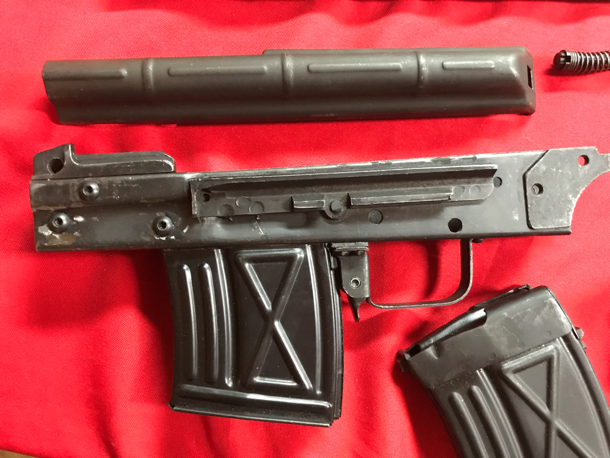 Romanian Fpk Dragunov Psl Receiver & Parts Kit W/ Scope & 2 Mags For ...
